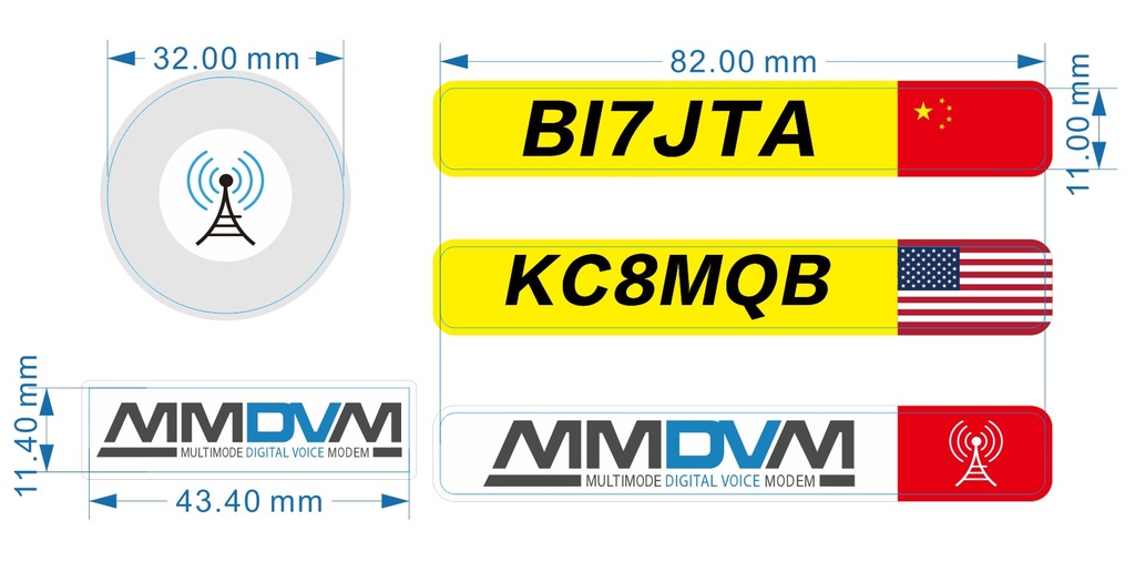 Callsign label Customized | BI7JTA'S HAM Radio World 2022